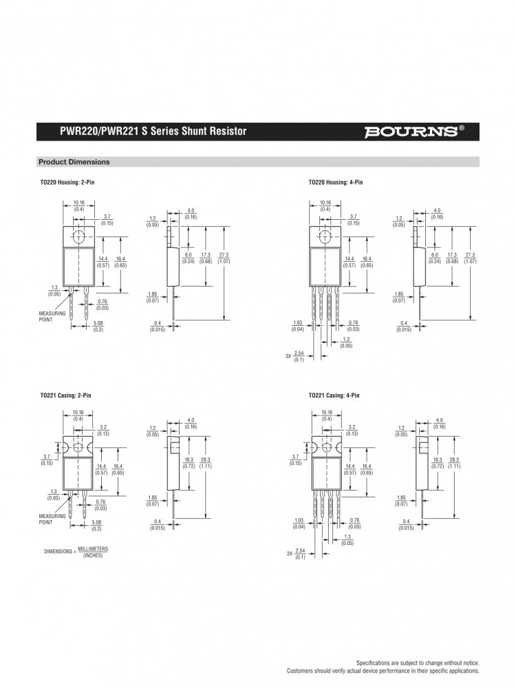 PWR220 series datasheet page 2