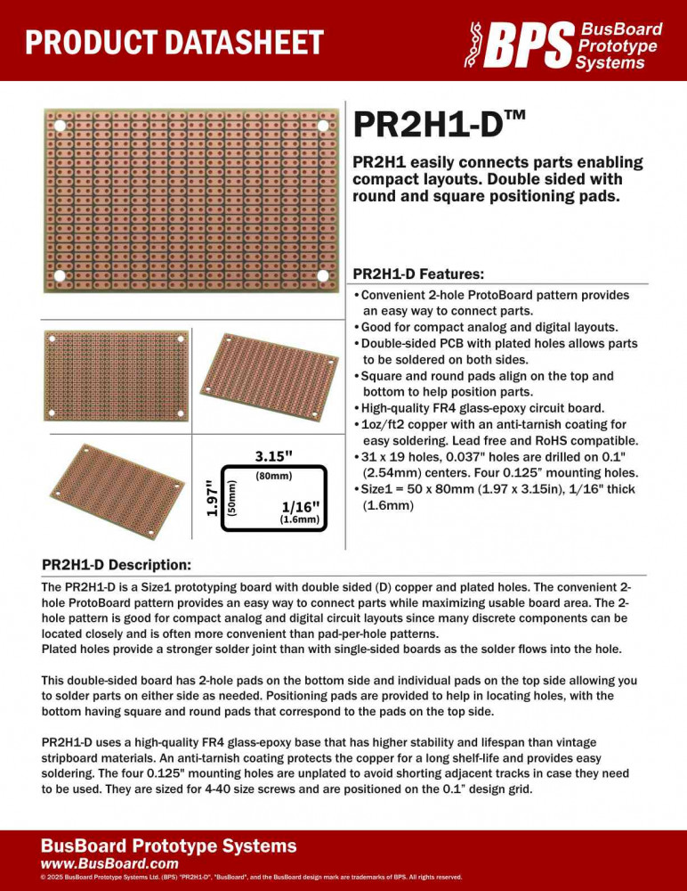 PR2H1-D product documentation image 1