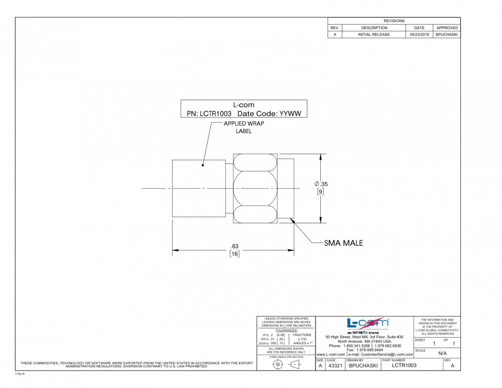 L-com LCTR1003 technical document page