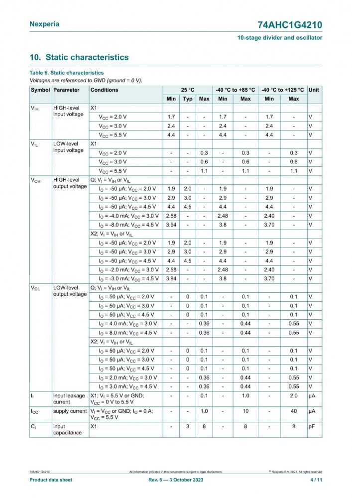 74AHC1G4210 datasheet page 4