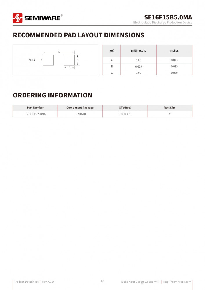SE16F15B5.0MA datasheet page 4