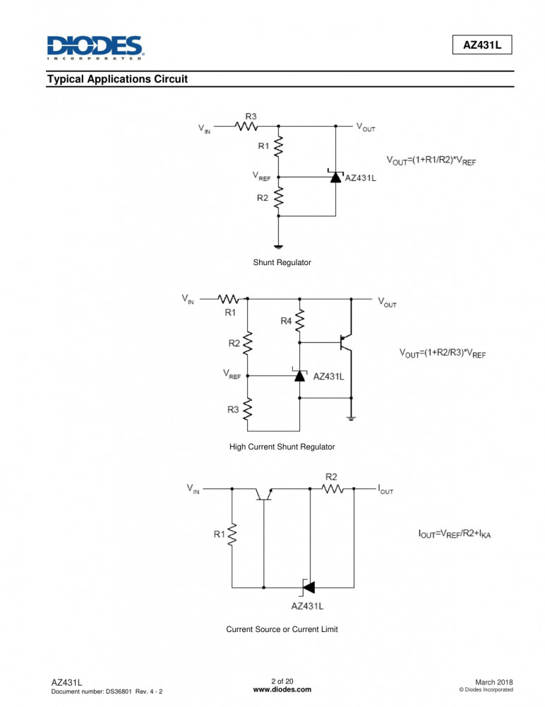AZ431LAZTR-E1 datasheet page 2