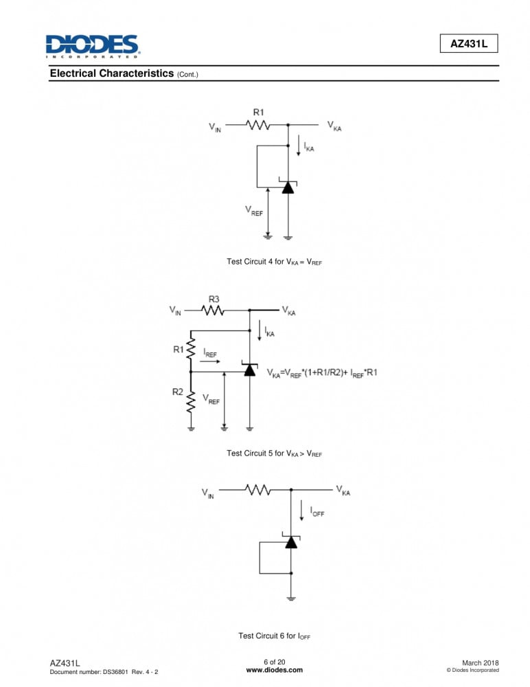 AZ431LAZTR-E1 datasheet page 6