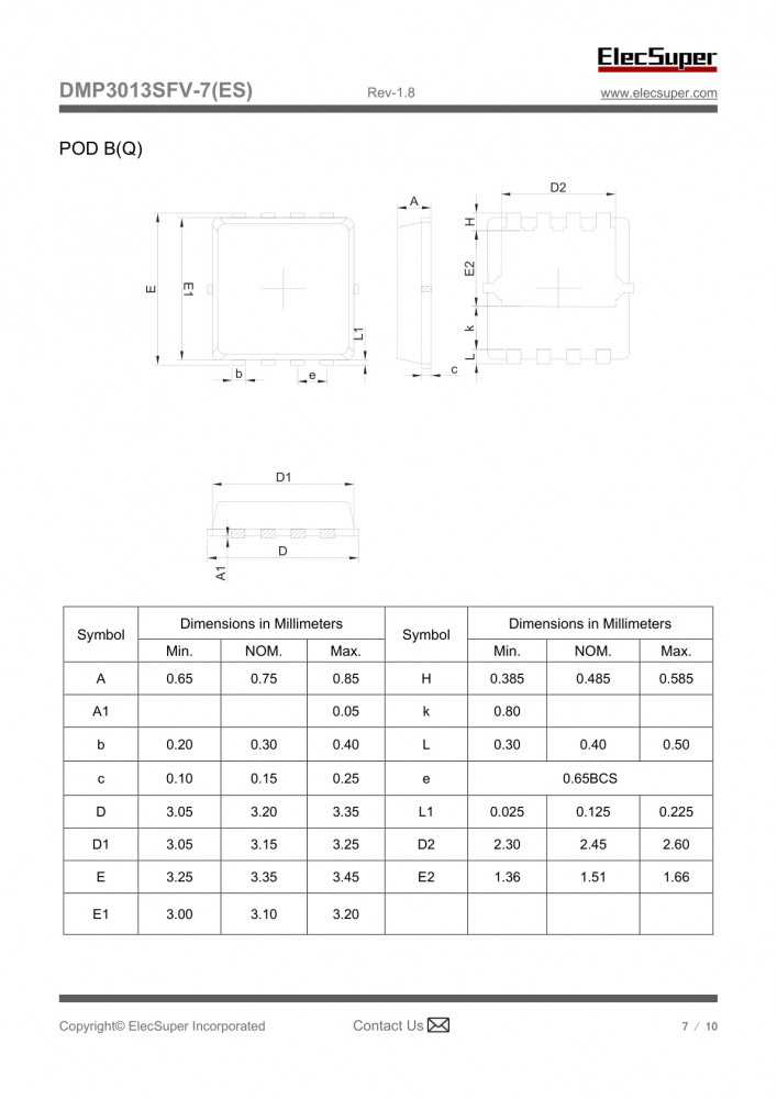 DMP3013SFV-7(ES) datasheet page 7
