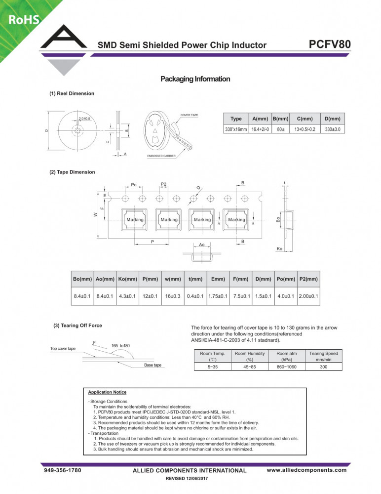 PCFV80 series technical document, page 3