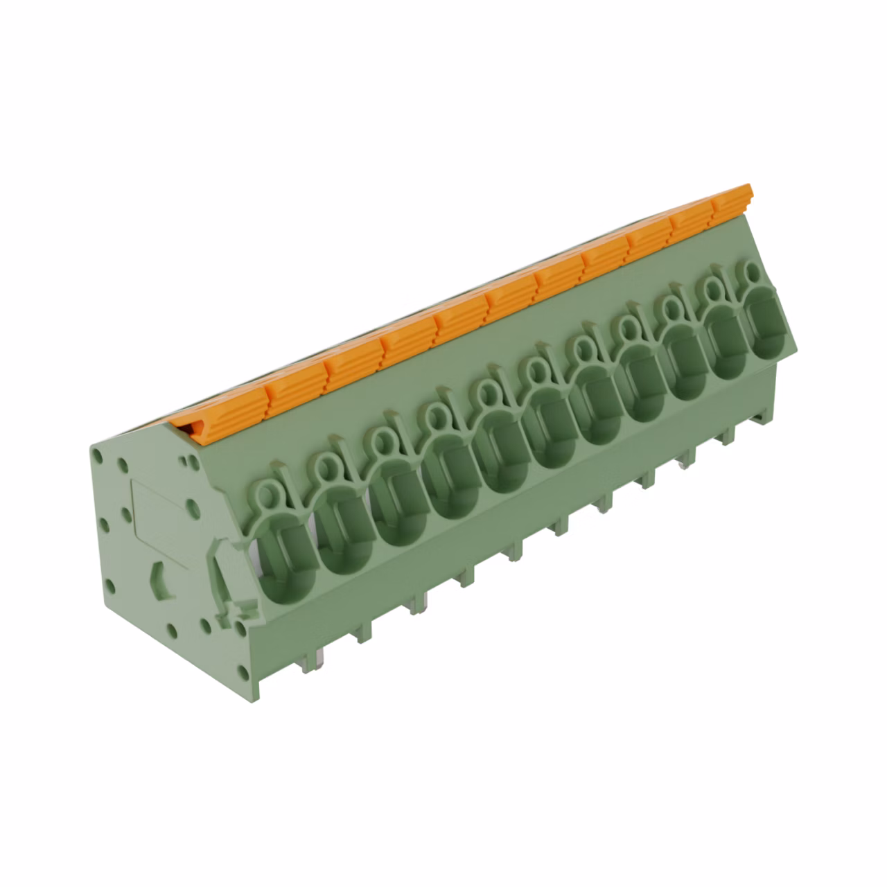 7.50mm Pitch Lever Activated Fixed Mount PCB Terminal Block, 35° Wire Entry, Left Rear Terminal, 11 Circuits for sale