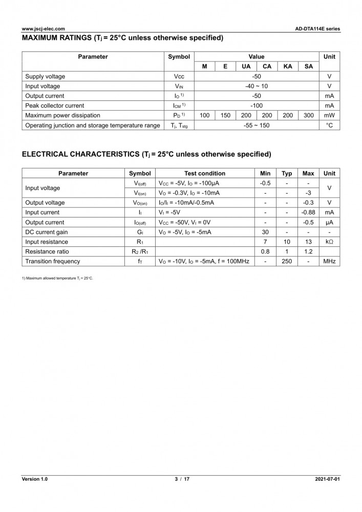 AD-DTA114EM datasheet page 3