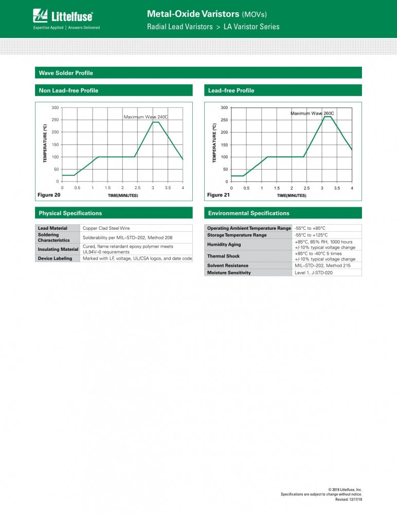 Littelfuse LA Varistor Series datasheet page 9