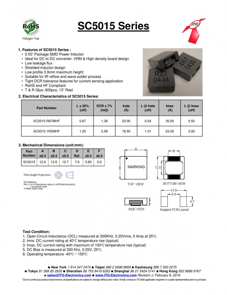 SC5015 datasheet page 1