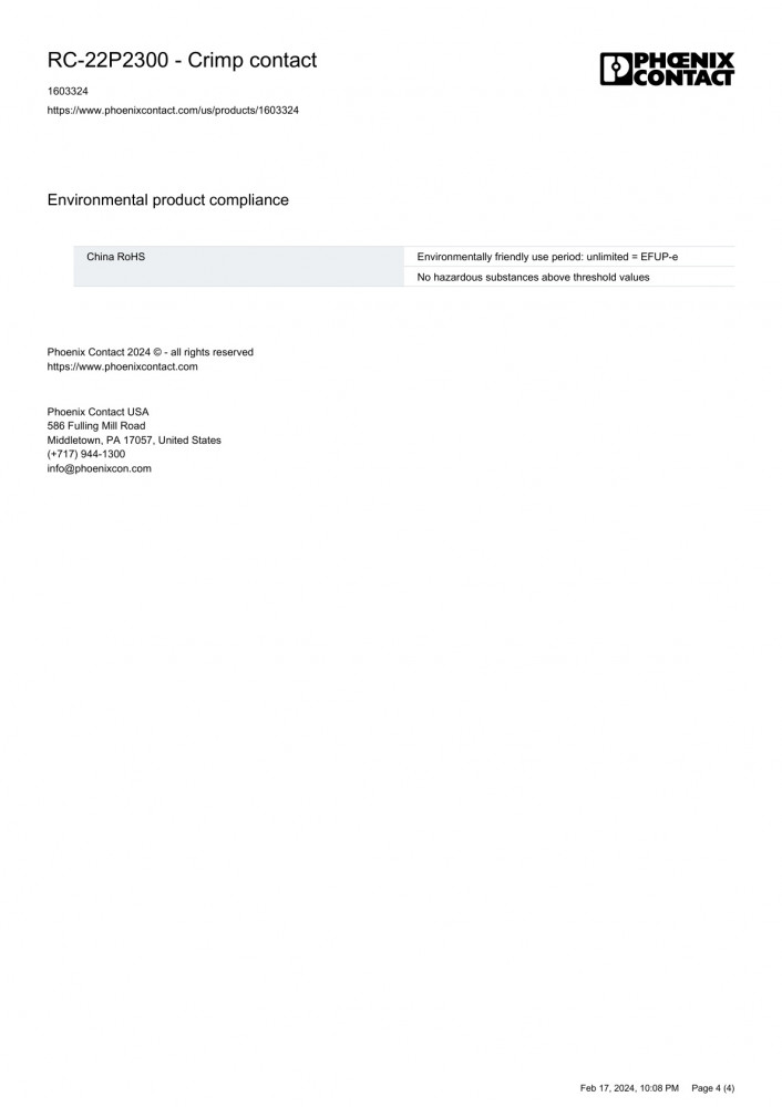 Phoenix Contact 1603324 technical document page 4