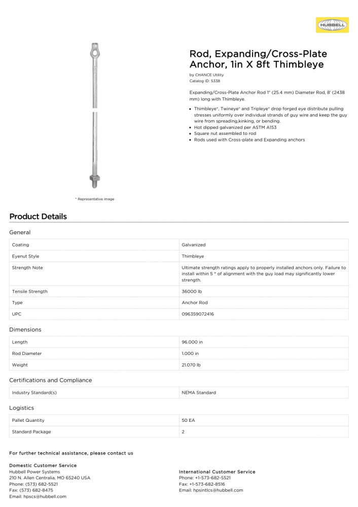5338 anchor rod technical document image