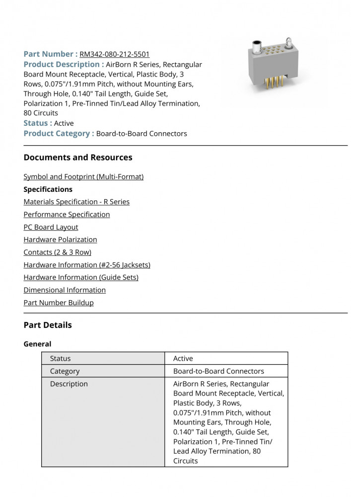 RM342-080-212-5501 technical document page 1