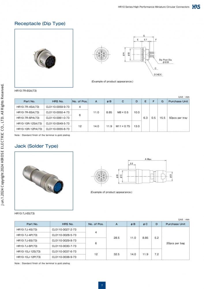 HRS HR10A catalog page 7