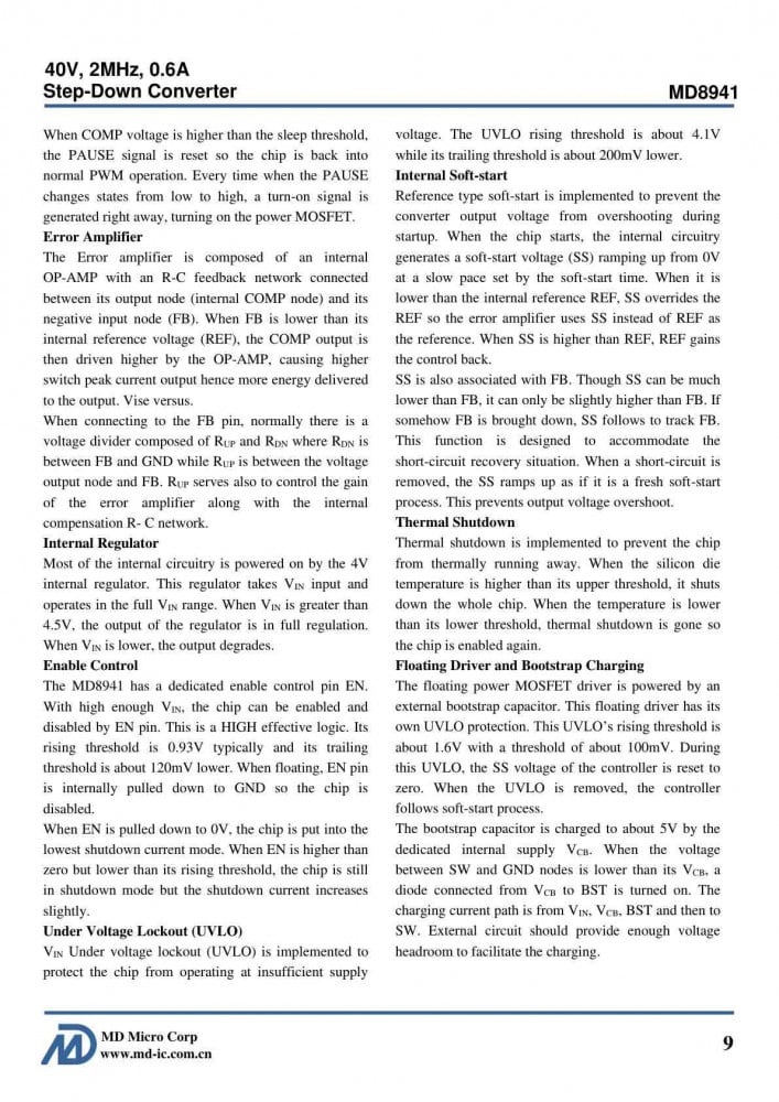 MD8941 datasheet page 9