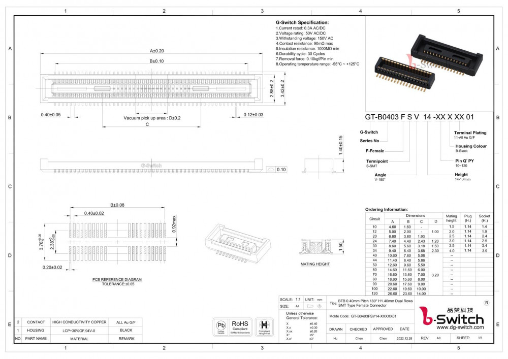 GT-B0403FSV14-50B1101 technical document page