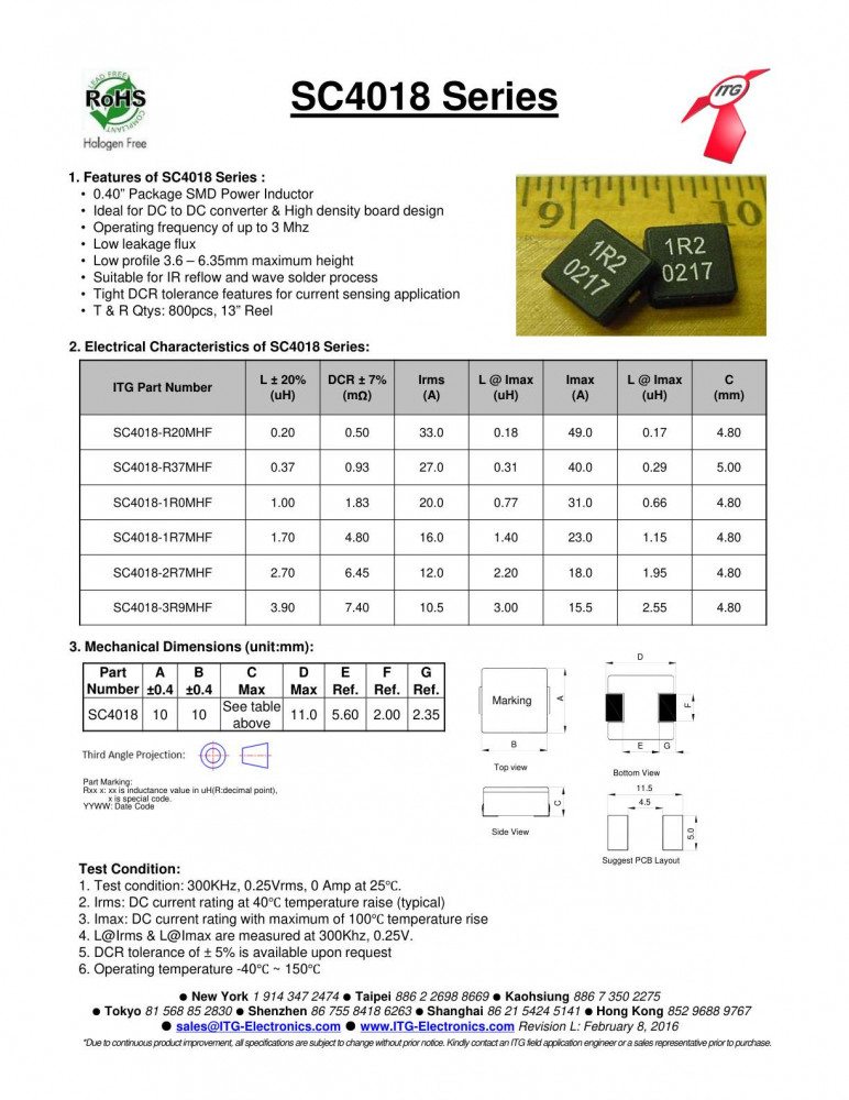 SC4018 datasheet page 1