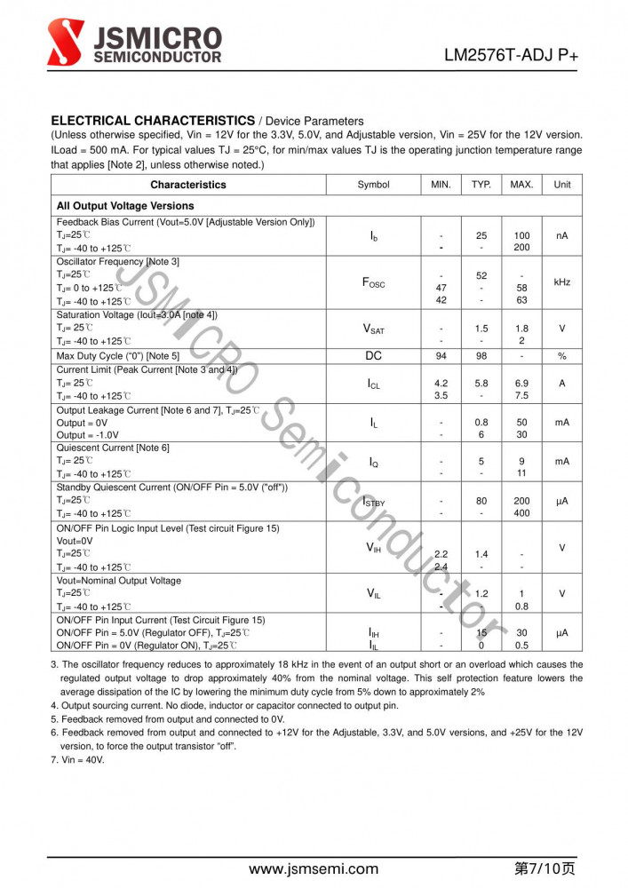 LM2576T-ADJ P+ datasheet page 7