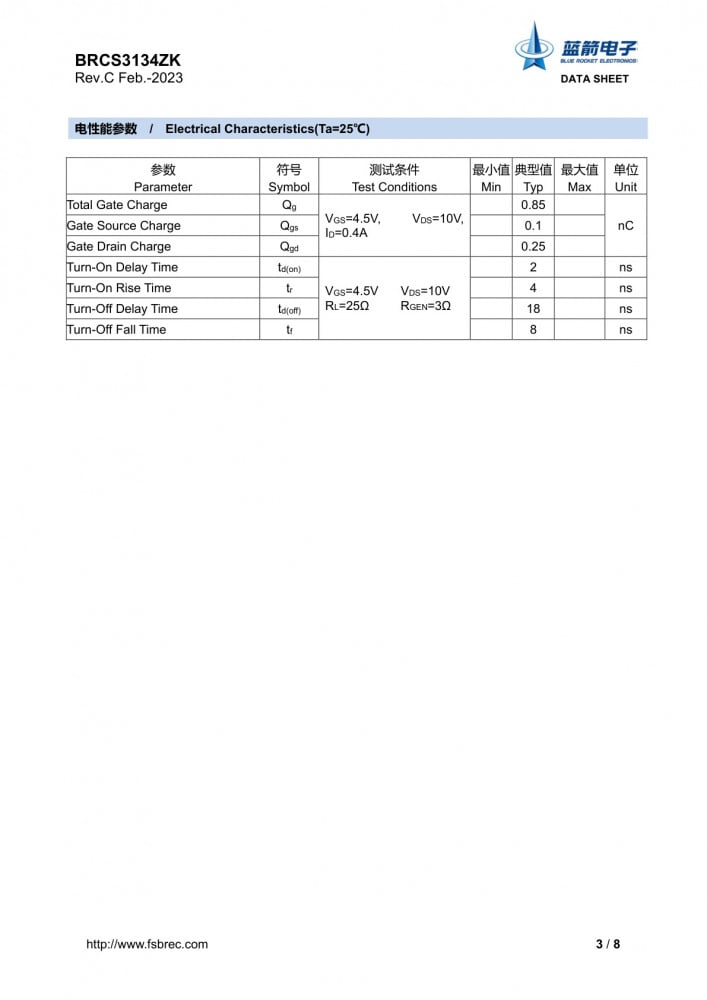 BRCS3134ZK datasheet page 3