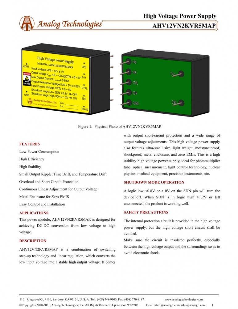 AHV12VN2KVR5MAP datasheet page 1
