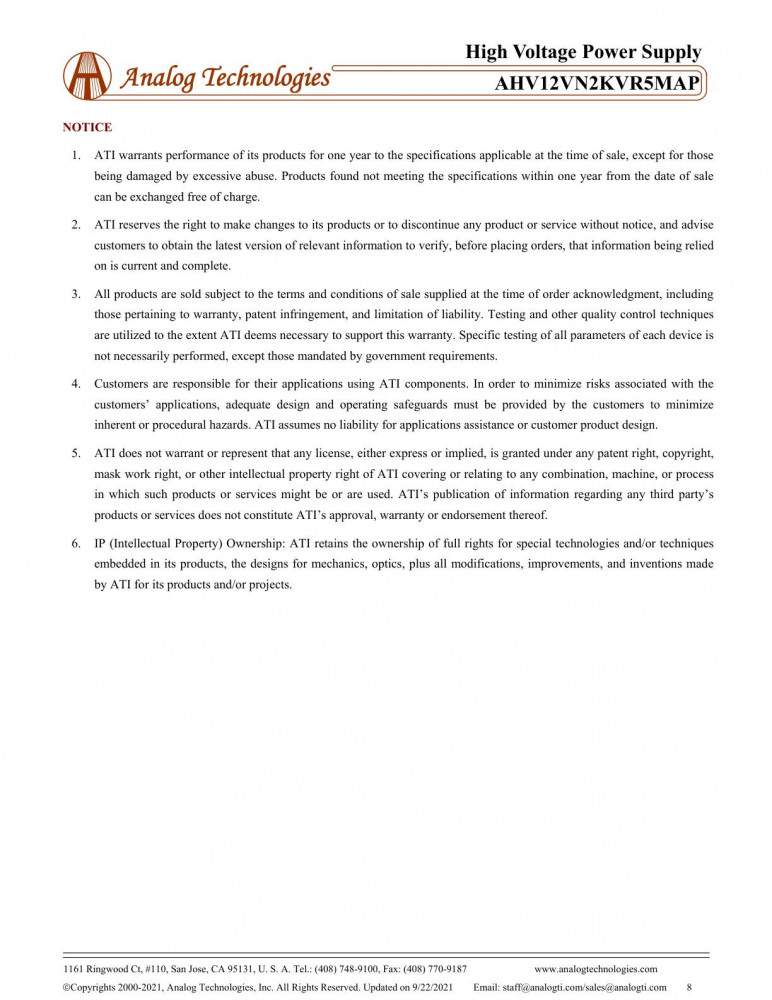 AHV12VN2KVR5MAP datasheet page 8
