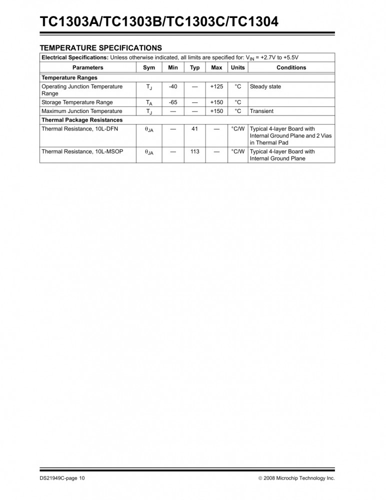 TC1303C datasheet page 10