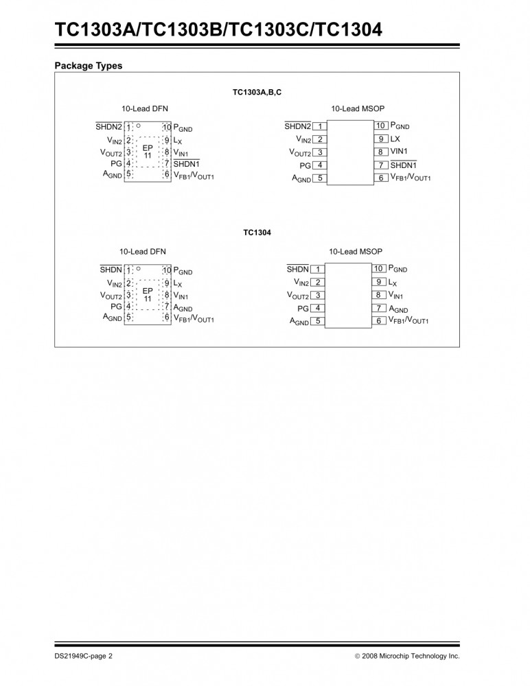 TC1303C datasheet page 2