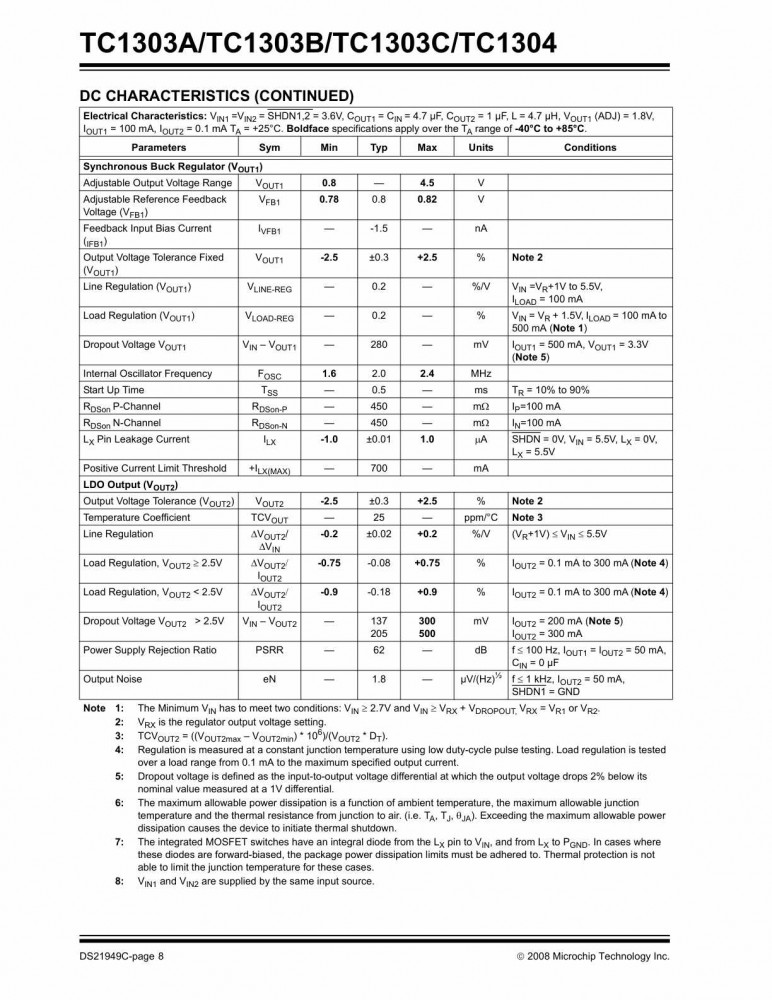 TC1303C datasheet page 8
