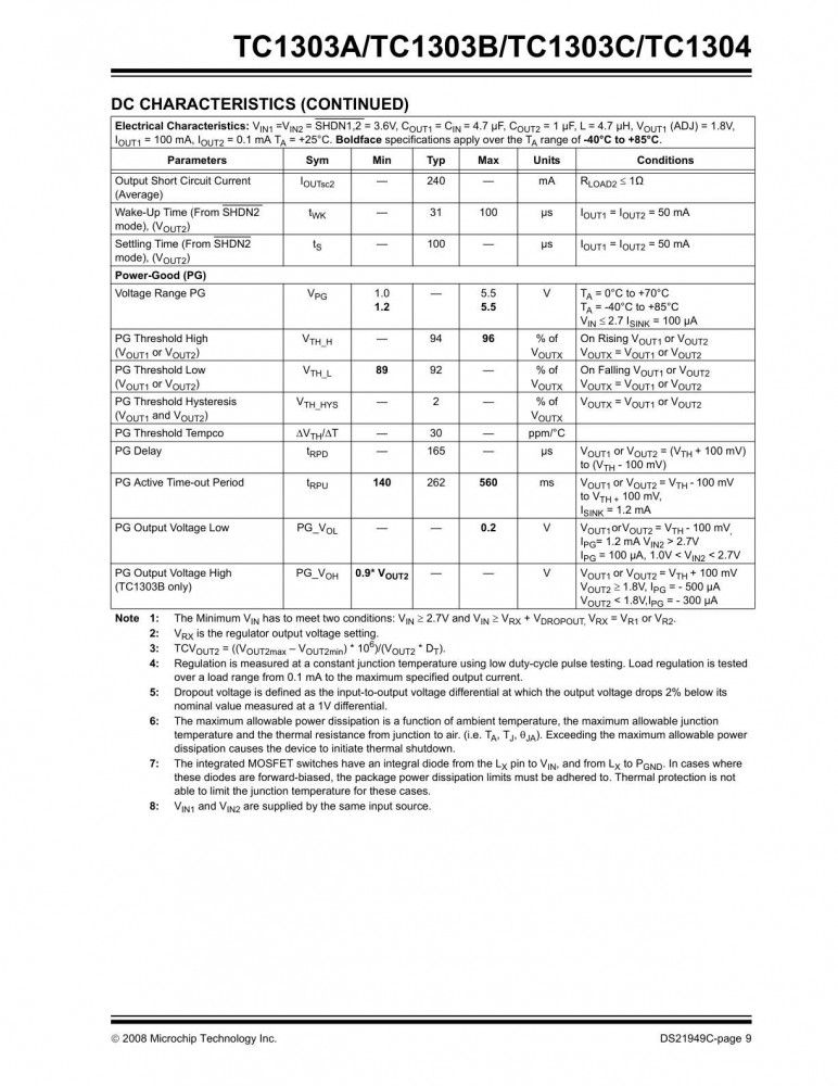 TC1303C datasheet page 9