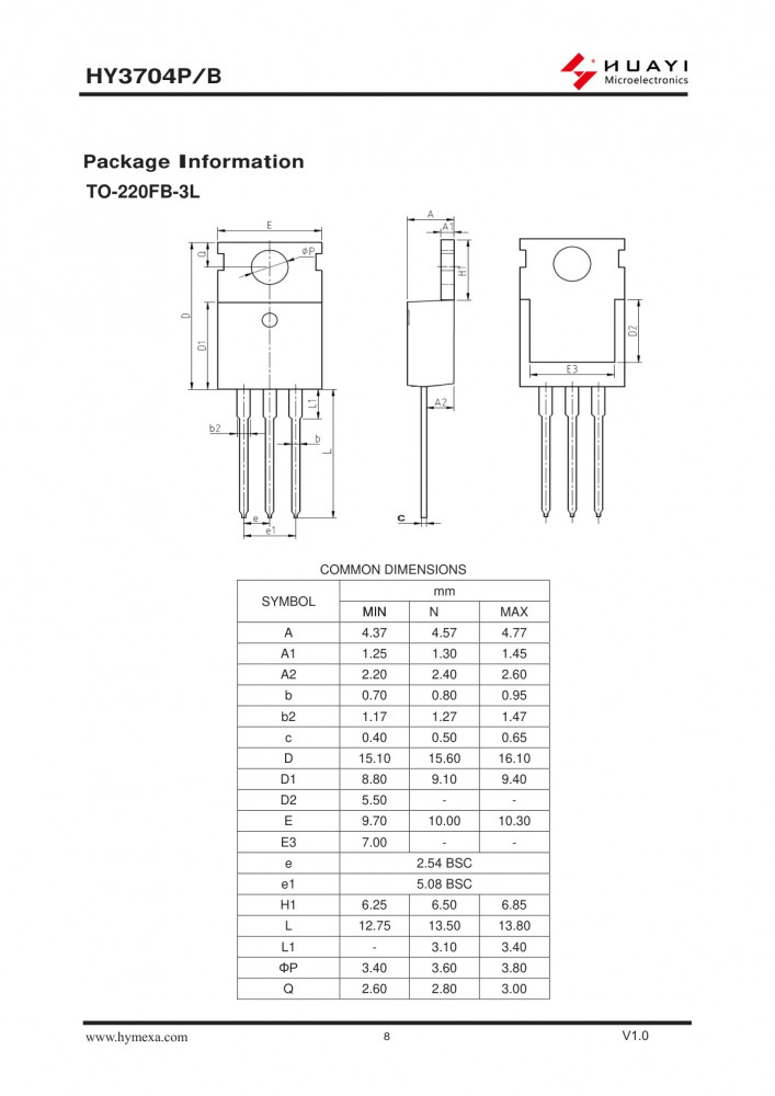 HY3704B datasheet page 8