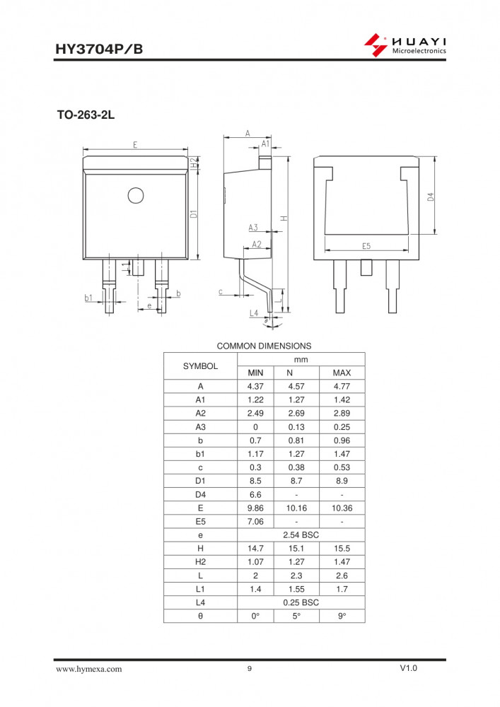 HY3704B datasheet page 9