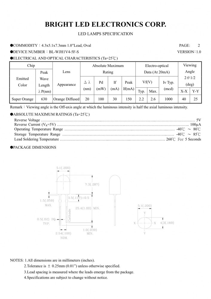 BL-WJH1V4-5F-S specification page 1
