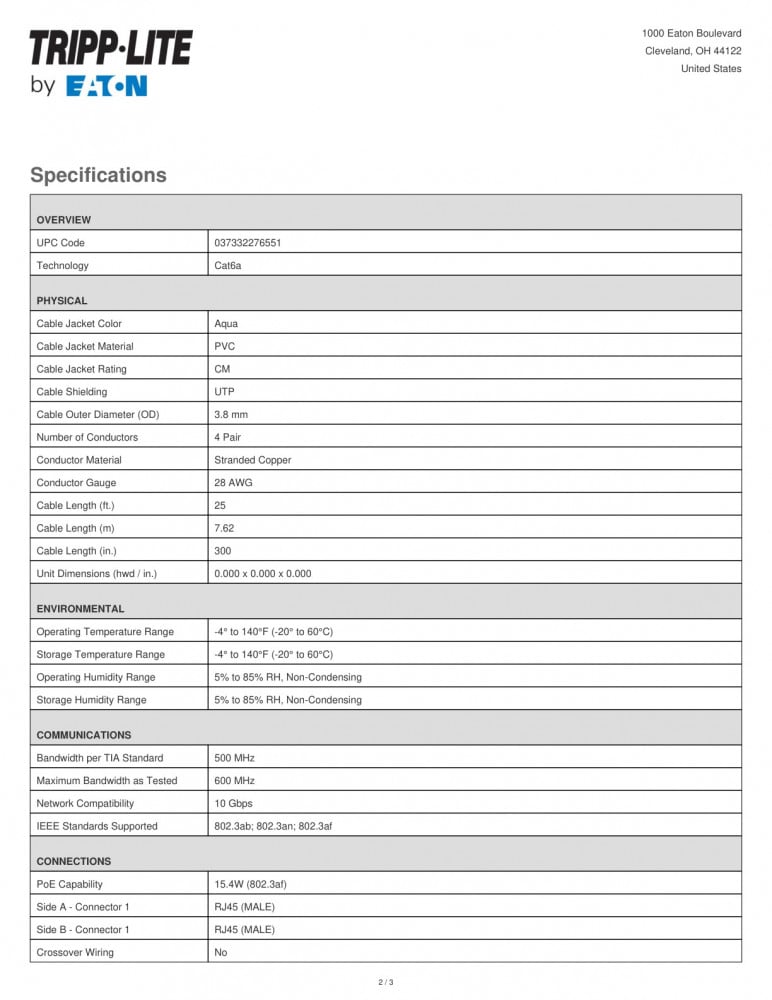 N261-S25-AQ technical document page 2