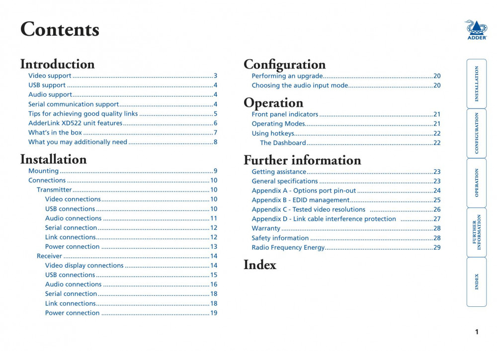 XD522 documentation page 2