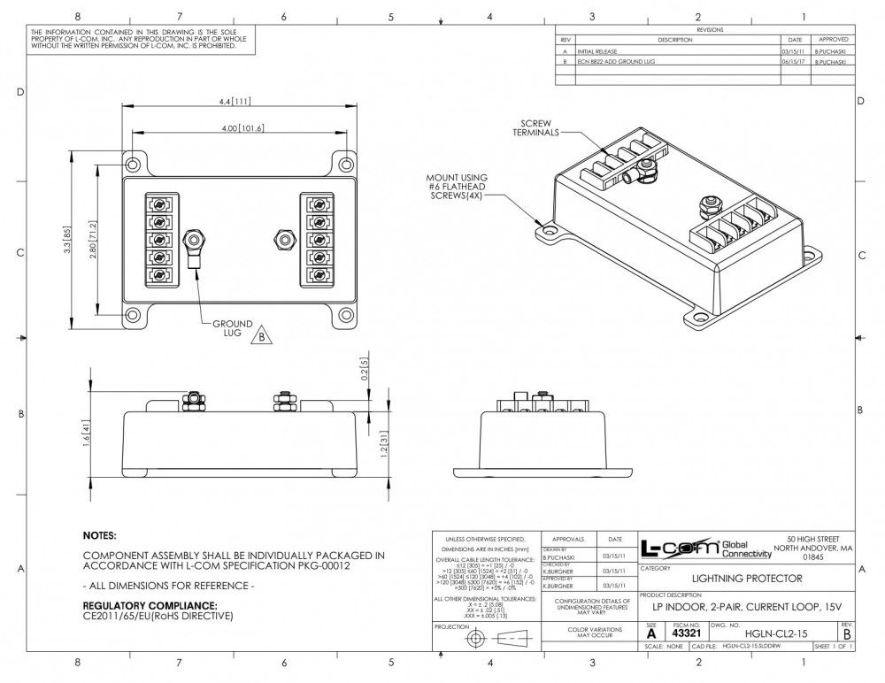 HGLN-CL2-15 technical document preview