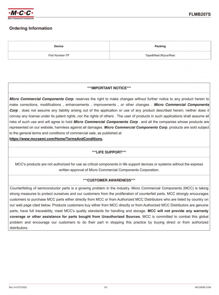 FLMB207S-TP datasheet page 3