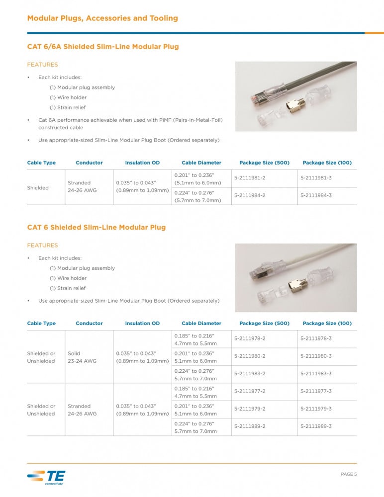 TE Connectivity modular plug portfolio page 5