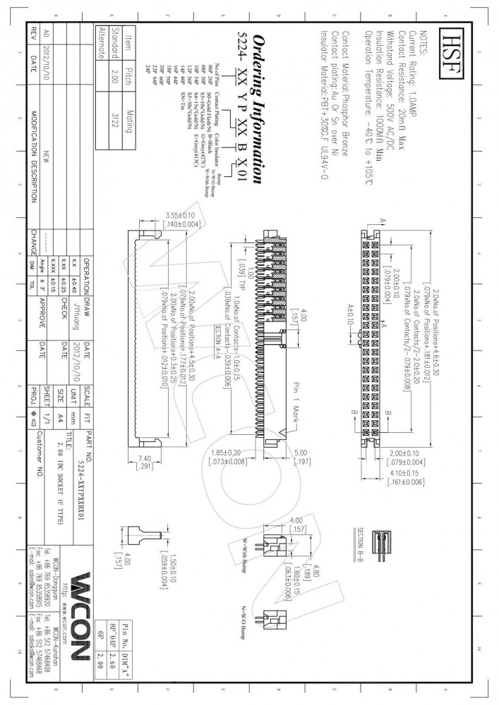 Wcon 5224-16YPS0BW01 technical document preview