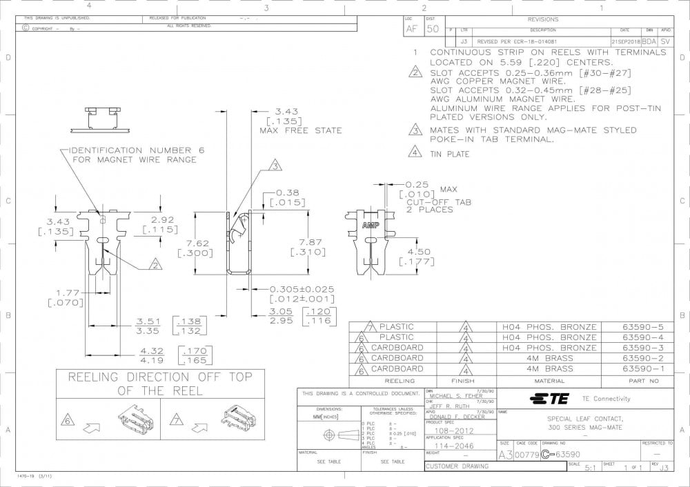 TE Connectivity 63590-2 technical drawing preview