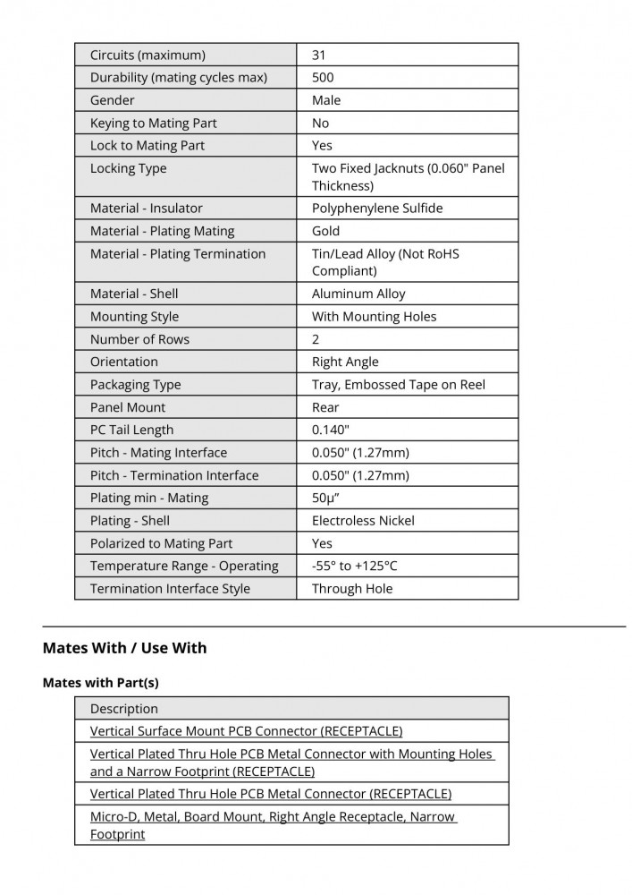 Technical document page 2 for MK-2D2-031-335-260S