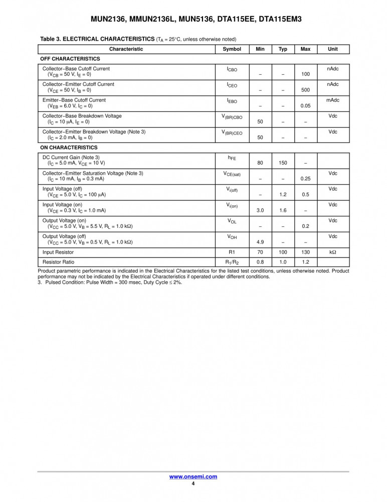 DTA115EM3T5G datasheet page 4