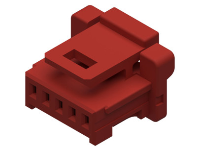 1.00mm Pitch, Pico-Clasp Low-Halogen Receptacle Crimp Housing, Single Row, Outer Positive Lock, 3 Circuits, Red for sale