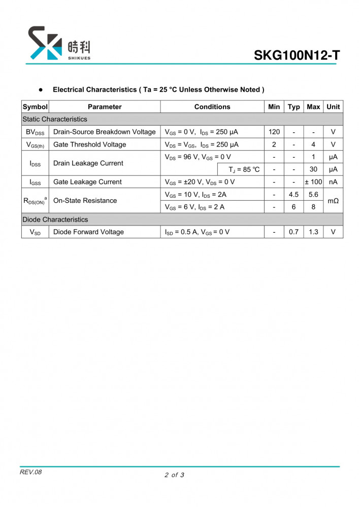 SKG100N12T datasheet page 2