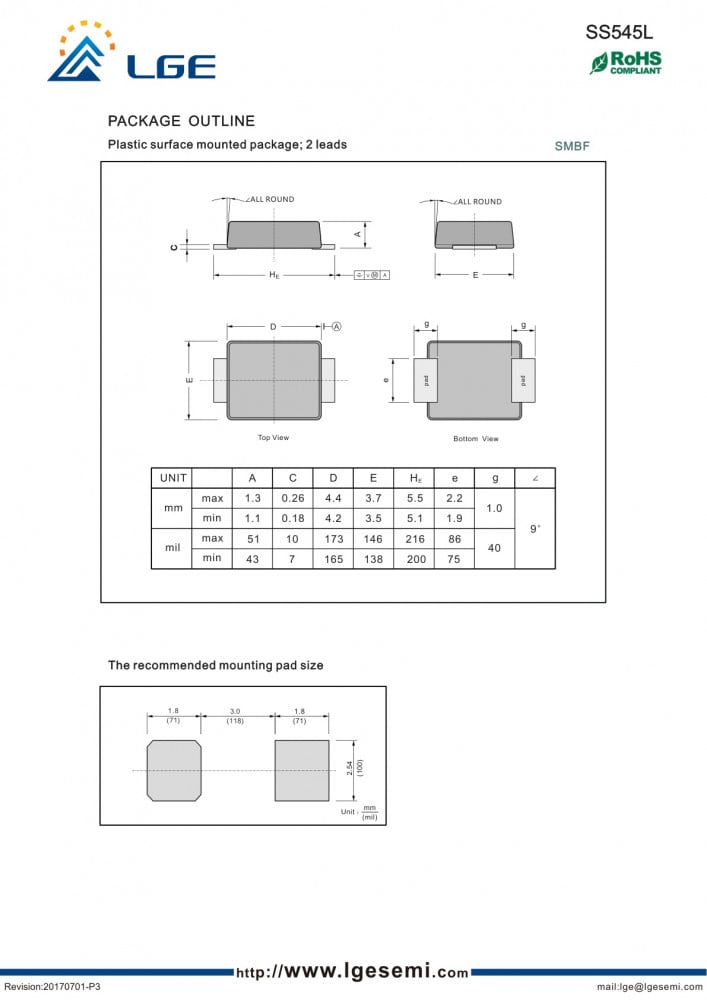 SS545L datasheet page 3