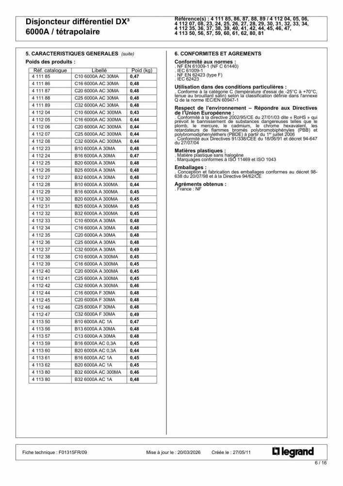 Legrand DX³ technical document page 6