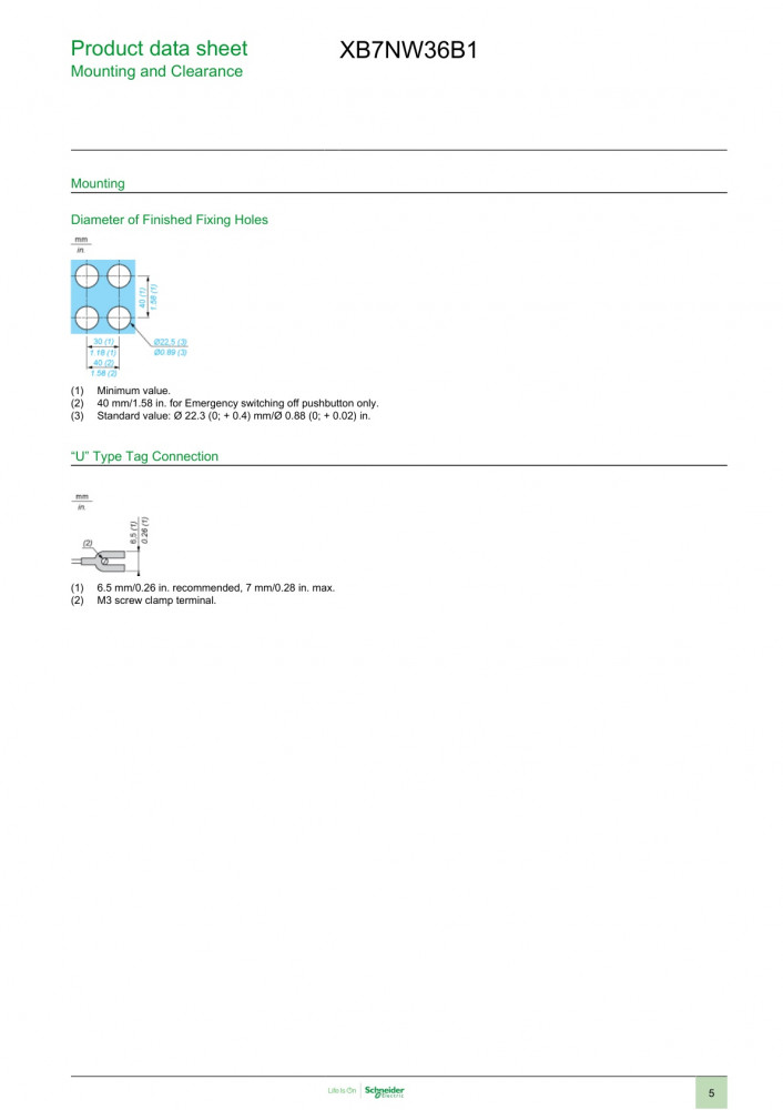 XB7NW36B1 technical document page 5