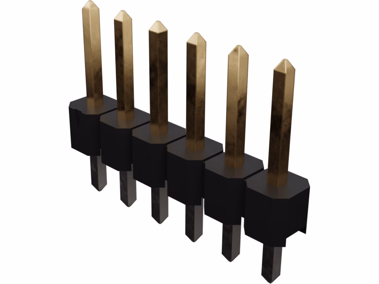 KK 254 PCB Header, Through Hole, Breakaway, Vertical, 6 Circuits, 0.38µm Gold (Au) Plating, Tray Packaging, Lead-Free for sale