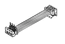 HSAutoLink II Unsealed Plug-to-HSAutoLink II Unsealed Plug Off-the-Shelf (OTS) Cable Assembly, High-Bandwidth LVDS 2-Pair Cable, 2.0m Length, Polarization A, 12 Circuits