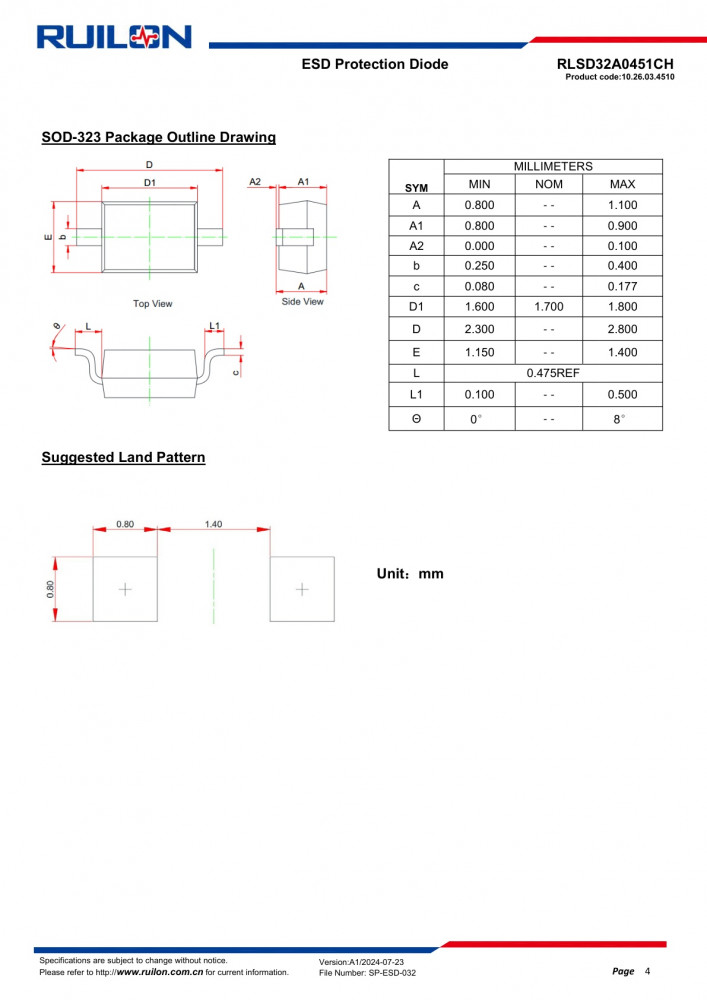 RLSD32A0451CH technical document page 4