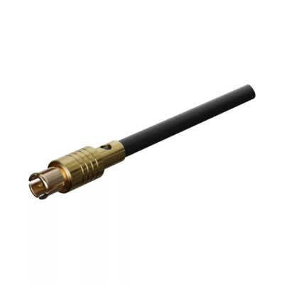 SSMCX Plug, Straight, Solder, for 1.37mm Micro Coaxial Cable, Brass Body, Gold (Au) Plated, One Piece Per Bag, 50 Ohms for sale
