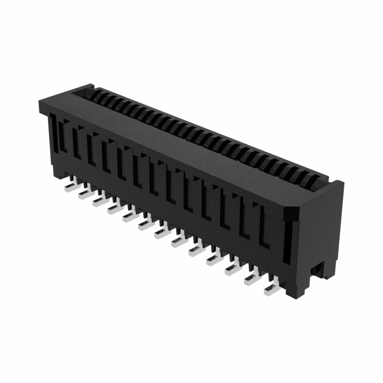 Easy-On FFC/FPC Connector, 0.50mm Pitch, Surface Mount, Vertical, Non-ZIF, Standard Footprint, Tin Bismuth Plating, Short Terminal Type, Black, 26 Circuits for sale